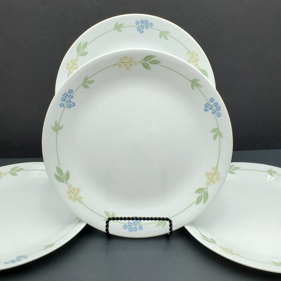 Corelle | Dining | Corelle Secret Garden Dinner Plates Blue Yellow Gold ...